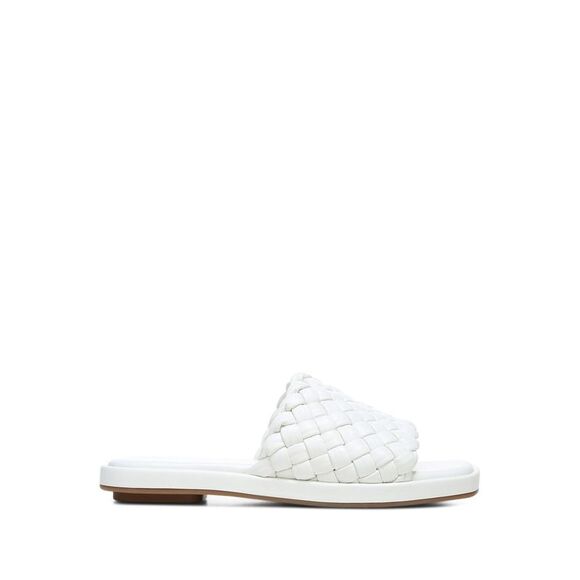 Vince | Shoes | Vince Womens White Woven Rumi Square Toe Slip On ...